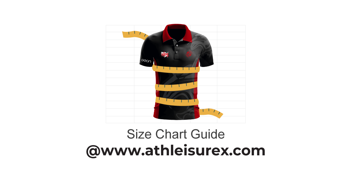 AthleisureX Athletic Team Wear Size Charts and Guidelines.
